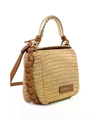 Lola Casademunt Woven Braided-trim Tote Bag - Neutrals