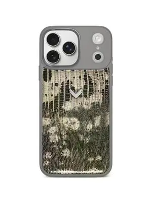 VELANTE Lizard-effect Leather Iphone 17 Pro Max Case - Grey