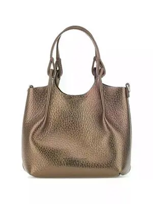 GIANNI CHIARINI Dua Metallic Leather Tote Bag - Brown
