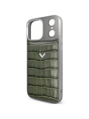 VELANTE Crocodile-effect Leather Iphone 17 Pro Max Phone Case