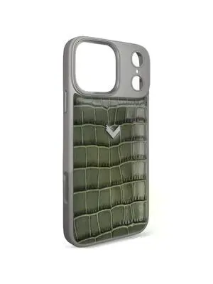 VELANTE Crocodile-effect Leather Iphone 17 Pro Max Phone Case