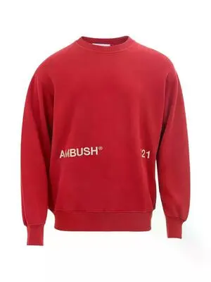 AMBUSH Logo-print Crew-neck Sweatshirt - Red