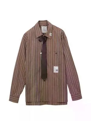 Mihara Yasuhiro Vertical-stripe Tie-detail Shirt
