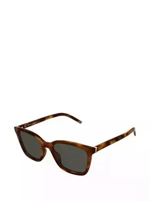 Saint Laurent Tortoiseshell-effect Square-frame Sunglasses - Brown