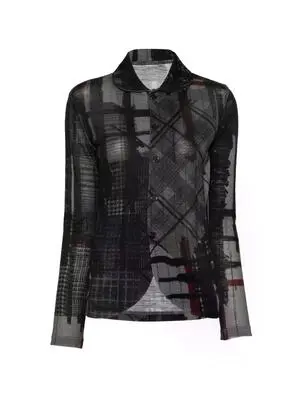 Y’s All-over Graphic-print Shirt - Black