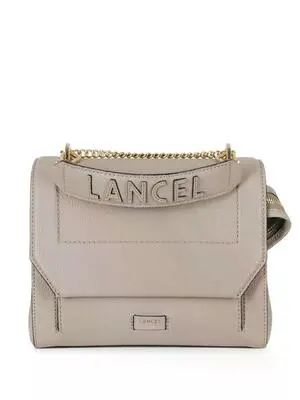 LANCEL Medium Ninon Logo-plaque Pebbled Cross Body Bag - Neutrals
