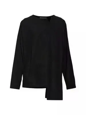 Yohji Yamamoto Asymmetrical Long-sleeve T-shirt