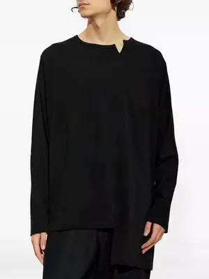 Yohji Yamamoto Asymmetrical Long-sleeve T-shirt