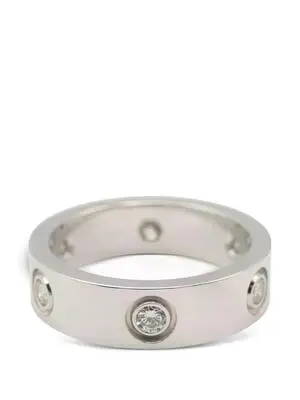 Cartier 2010s Love Diamond Ring - Silver