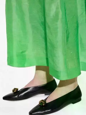 JIMMY CHOO Margot Crystal-embellished Ballet Flats