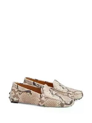 TOD'S Snakeskin-effect Gommino Loafers