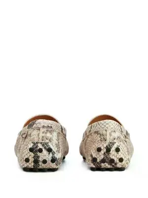 TOD'S Snakeskin-effect Gommino Loafers