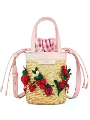 AQUAZZURA Botanica Mini Bucket - Neutrals