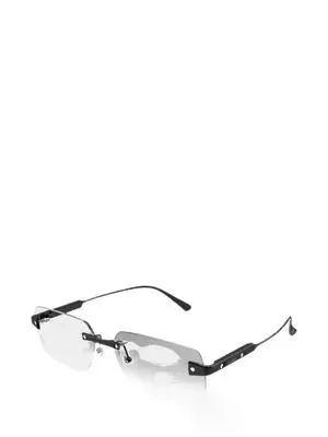 Cartier Rimless Santos De Glasses - Black
