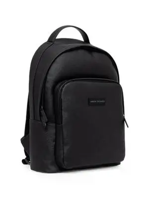 Armani Exchange Logo-patch Cross-grain Backpack