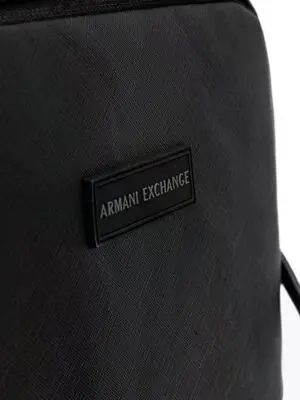 Armani Exchange Logo-patch Cross-grain Backpack