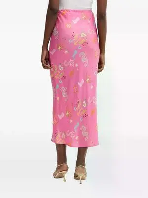 NEVER FULLY DRESSED Printed Midi Skirt