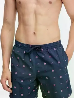 Nike Logo-print Drawstring Swim Shorts - Blue