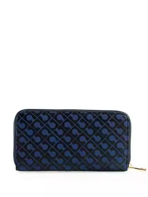GHERARDINI Softy Logo-pattern Zip-around Wallet - Blue