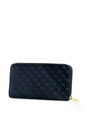 GHERARDINI Softy Logo-pattern Zip-around Wallet - Blue