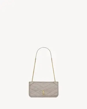 Saint Laurent Niki Chain Pouch In Vintage Leather - Taupe