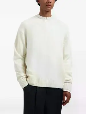 OLAF Logo-print Crew-neck Sweater - White