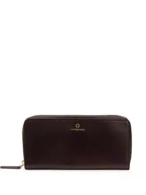 LA PORTEGNA Julia Leather Wallet - Red