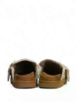 Mou Crochet-trim Buckled Sandals
