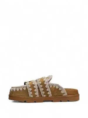 Mou Crochet-trim Buckled Sandals