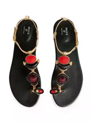 Emilio Pucci Bijoux Leather Sandals
