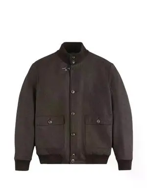 FAY Hook-fastening Bomber Jacket - Brown