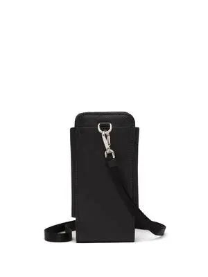 Prada Triangular Logo Plaque Phone Case - Black