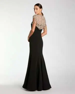 Mac Duggal Crystal Embellished Mermaid Gown