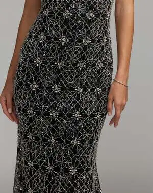 Mac Duggal Sleeveless Embellished Column Gown