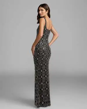 Mac Duggal Sleeveless Embellished Column Gown