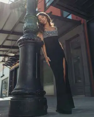 Mac Duggal Sleeveless Crepe Gown With Embellished Bodice