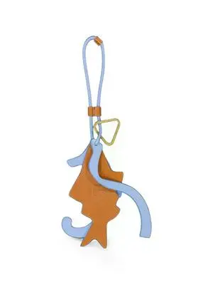 INOUI EDITIONS Cerfs Volants Seahorse-motif Leather Keyring - Blue