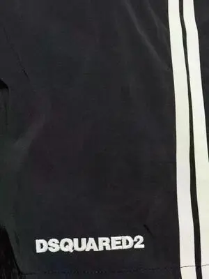 Dsquared2 Logo-print Side-stripe Swim Shorts - Black