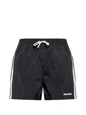 Dsquared2 Logo-print Side-stripe Swim Shorts - Black