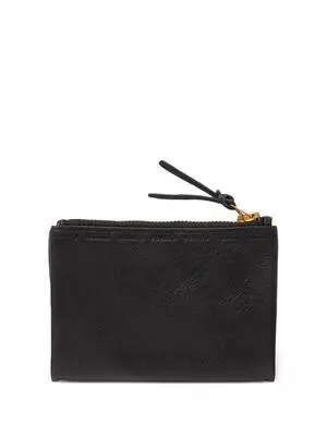 Visvim Logo-debossed Grained Leather Wallet - Black