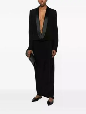 TOM FORD Shawl-lapel Cropped Tuxedo Jacket - Black