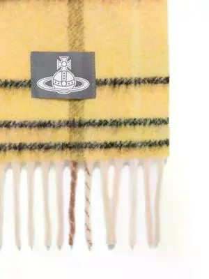 VIVIENNE WESTWOOD Check-pattern Fringed Scarf