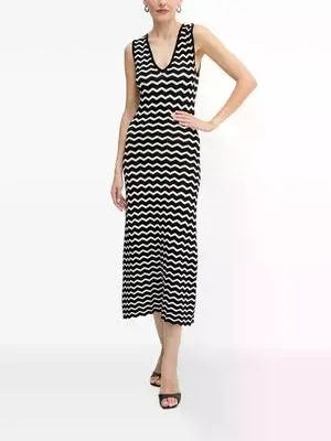 MORGAN V-neck Sleeveless Midi Dress