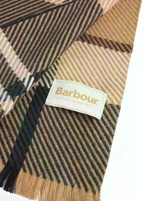 Barbour Blair Check Fringed Scarf - Neutrals