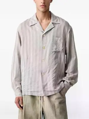Our Legacy Private Striped Long-sleeve Shirt - Grey