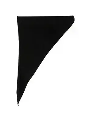 BASERANGE Knitted Triangular Scarf - Black