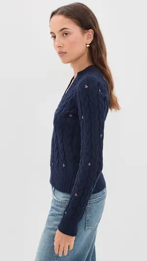 PISTOLA Shana Cable Embroidered Sweater