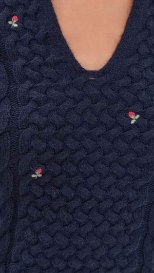 PISTOLA Shana Cable Embroidered Sweater