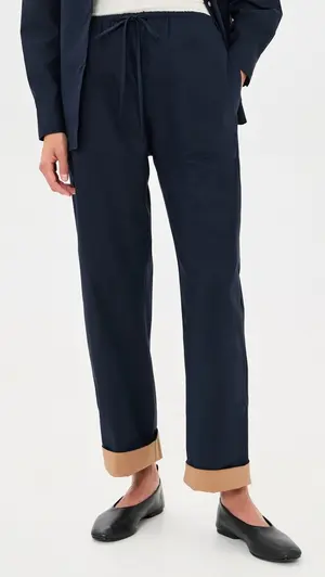 LESET Yoshi Contrast Drawstring Pants