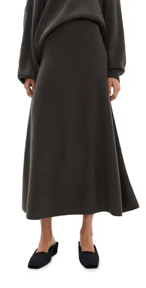 LISA YANG Torie Cashmere Skirt - Dark Fern